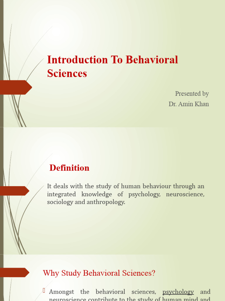 Introduction To Behavioral Sciences | PDF | Behavioural Sciences ...