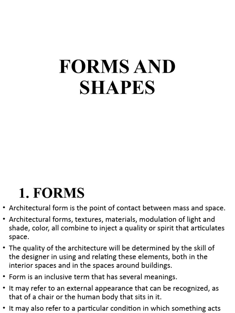 Forms and Shape in Design | Download Free PDF | Shape | Circle