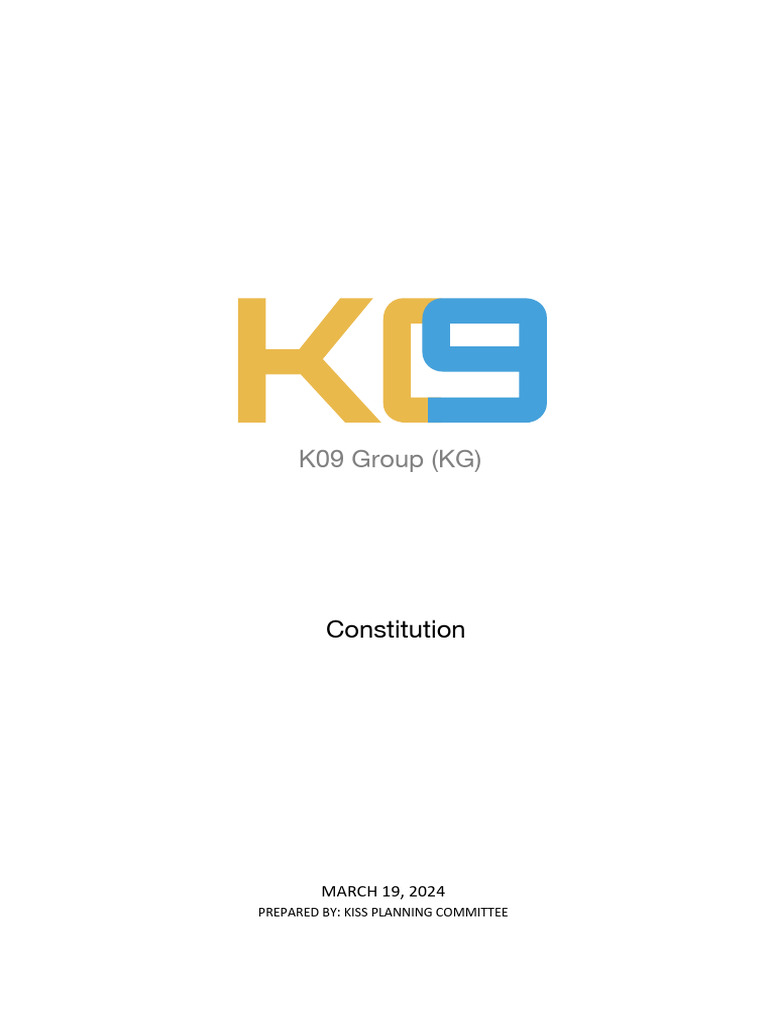 K09 Group Constitution 2024 | PDF | Consensus Decision Making | Empowerment