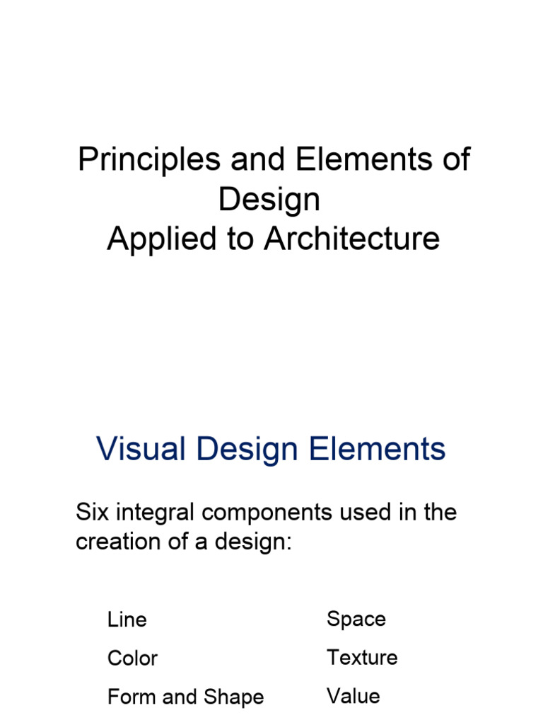 Design Principles in Architecture | PDF | Rhythm | Color