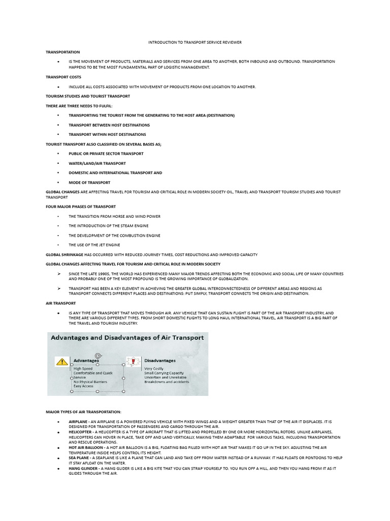 Transpo and Strat Reviewer | PDF | Ferry | Transport