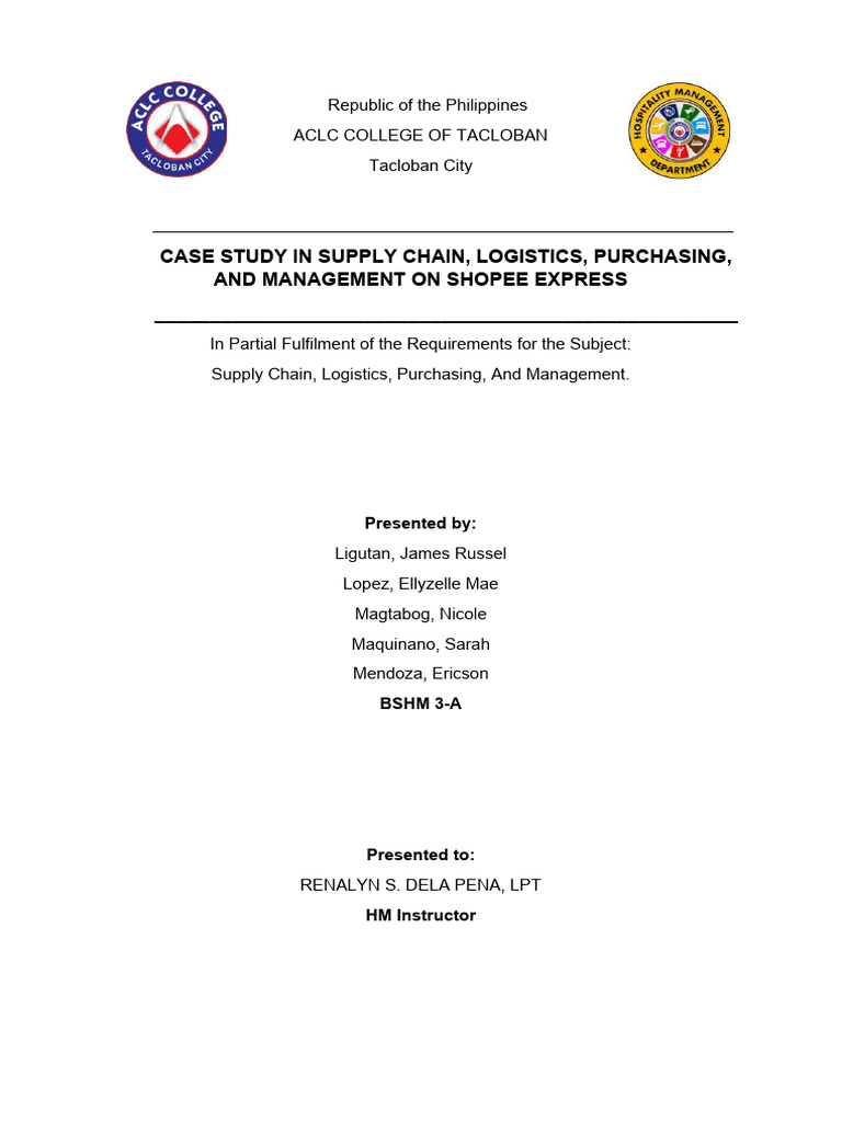 Final Output in Supply Chain | PDF | Logistics | Supply Chain