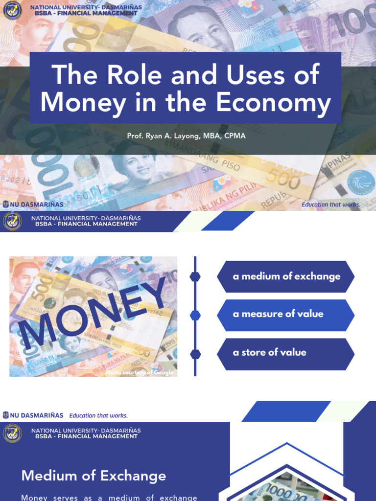 Week 02 - Role and Uses of Money in the Economy (1) | PDF | Banks | Money