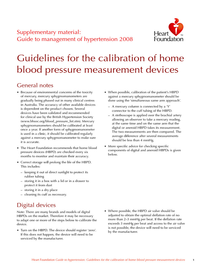Hypertension Guidelines Calibration | Download Free PDF | Cardiovascular System | Pressure