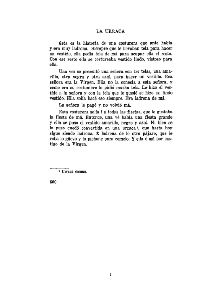 La Urraca Leyenda | PDF