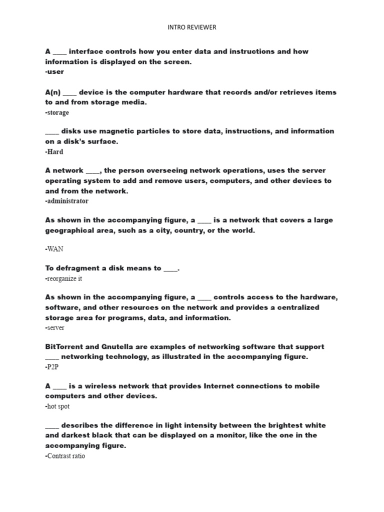 Intro Reviewer | Download Free PDF | Computer Network | Operating System