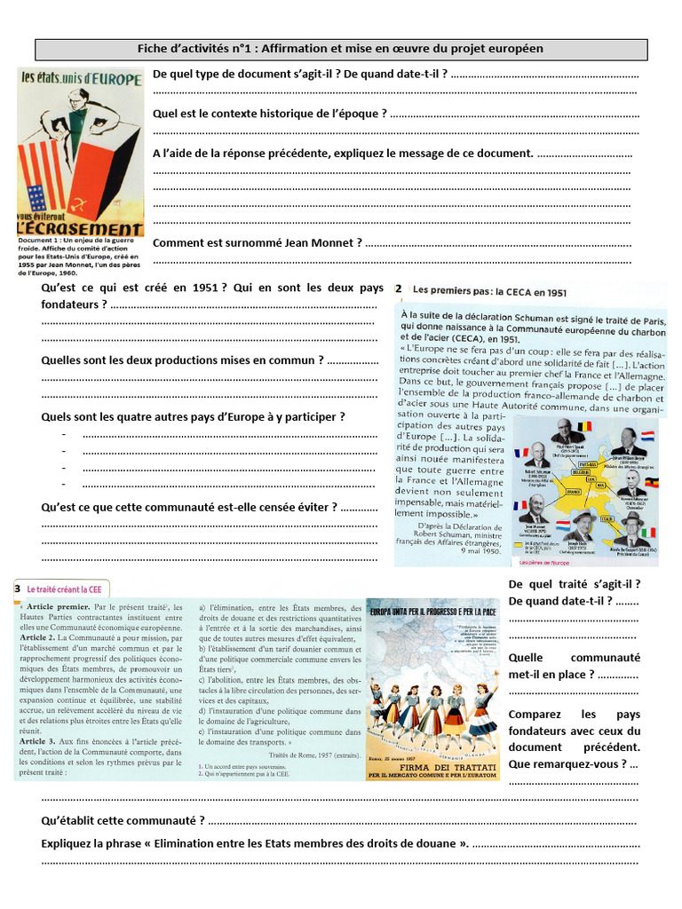 Activité D'introduction Affirmation Et Mise en Oeuvre Du Projet ... Activité D'introduction Affirmation Et Mise en Oeuvre Du Projet ...