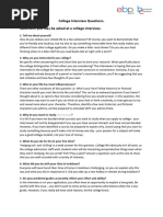 Sixth Form Interview Preparation Guide | PDF