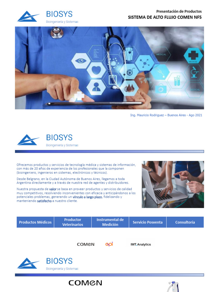 Presentación Biosys-Comen-NF5 (Corta) | PDF | Oxígeno