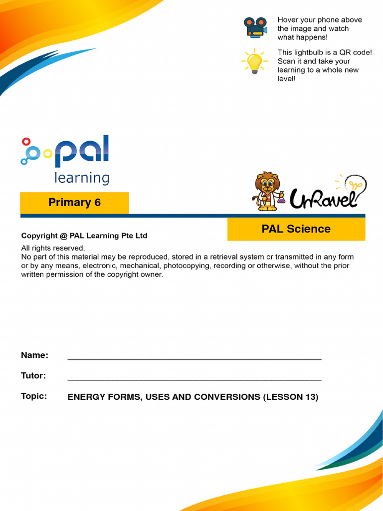 Energy Forms and Transformations for P6 | PDF | Potential Energy | Sound