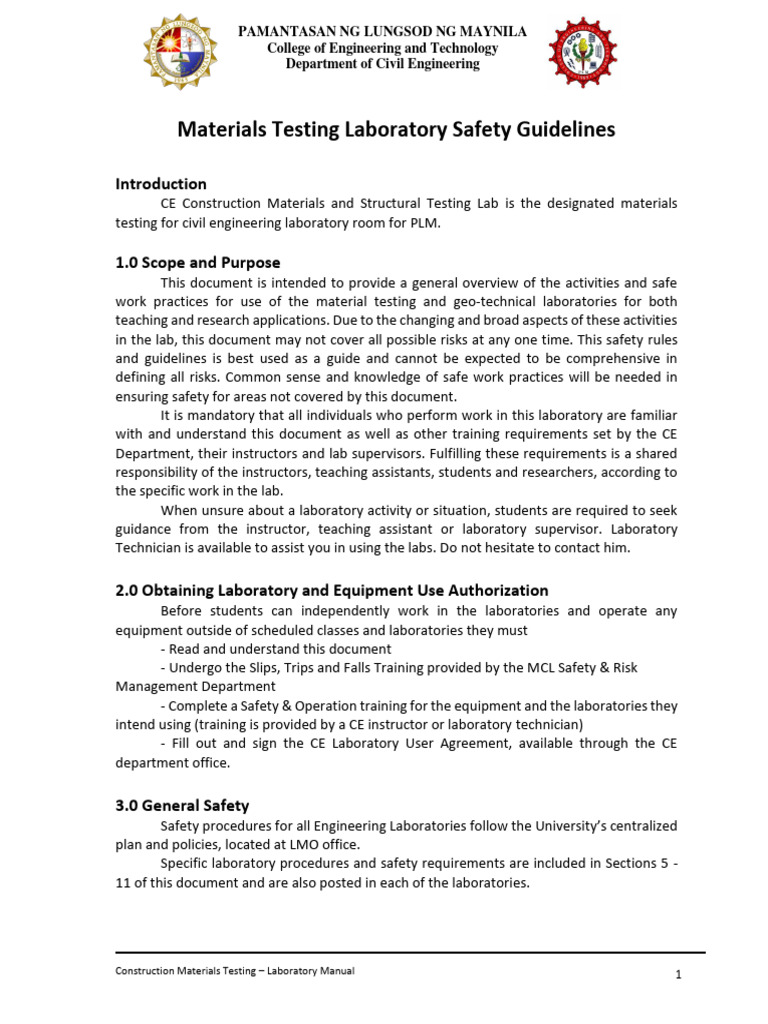 Laboratory Safety Rules and Guideline | PDF | Laboratories