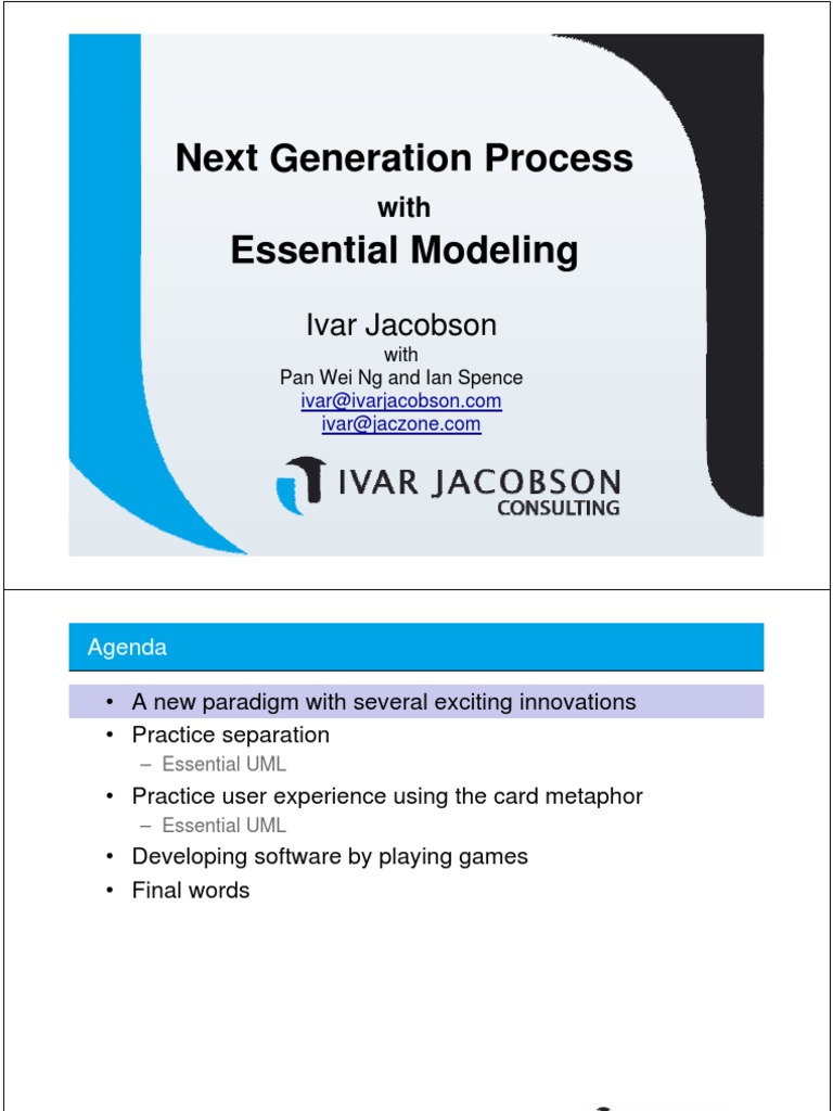 Next Generation Process Essential Modeling: Ivar Jacobson | PDF ...