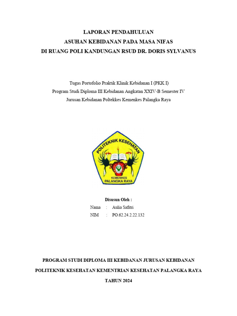 Laporan Pendahuluan Nifas | PDF | Pengembangan Diri | Kesehatan Holistik