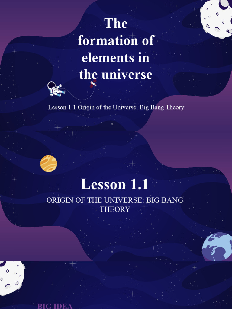 Lesson 1.1 Big Bang | PDF | Big Bang | Universe