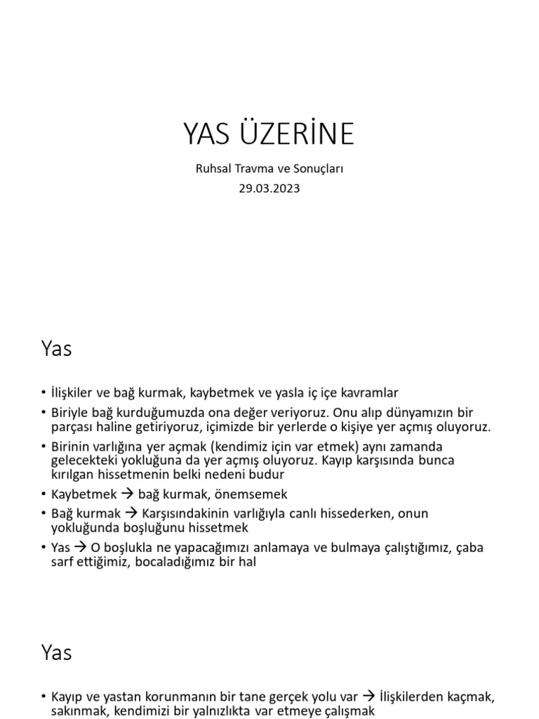 Yas Üzeri̇ne | PDF