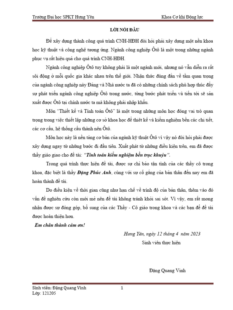 (123doc) Do An Tinh Toan Thiet Ke Truc Khuyu | PDF