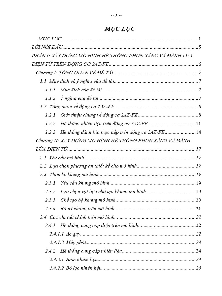 Xemtailieu Xay Dung Mo Hinh He Thong Phun Xang Va Danh Lua Dien Tu Tren Dong Co 2az Fe | PDF
