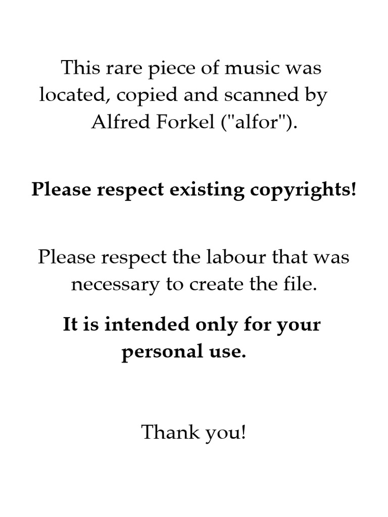 Rare Music Document by Alfred Forkel | PDF