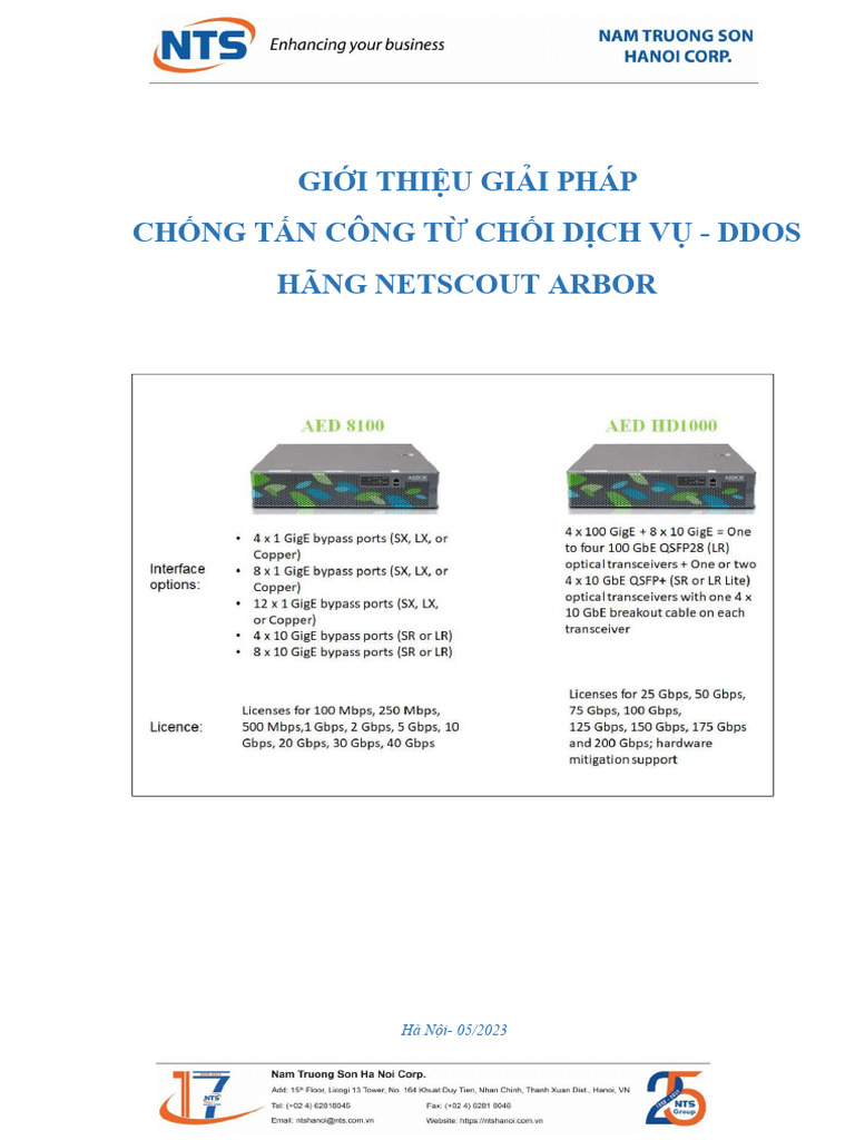 Giải pháp chống tấn công DDoS của Netscout Arbor v1 1 | PDF