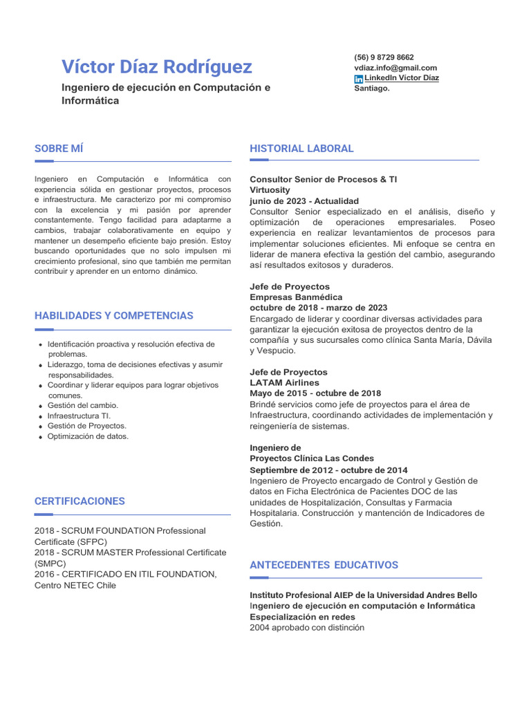 CV Victor - Diaz | Descargar gratis PDF | Informática | Business