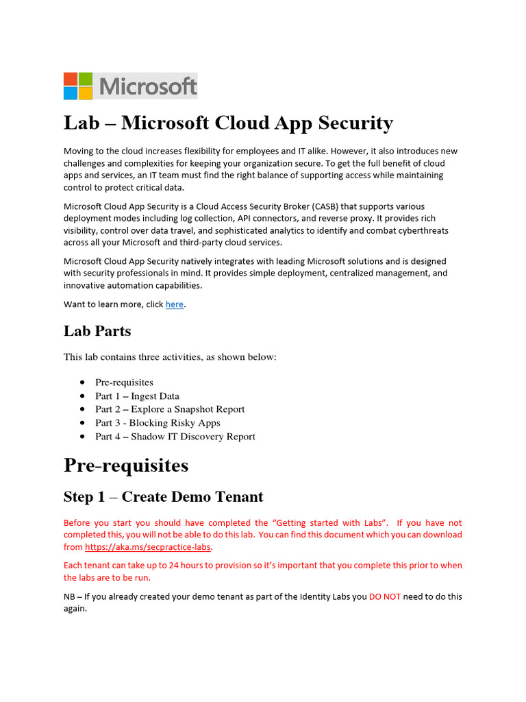 Lab5 Microsoft Cloud App Security | PDF | Superuser | User (Computing)