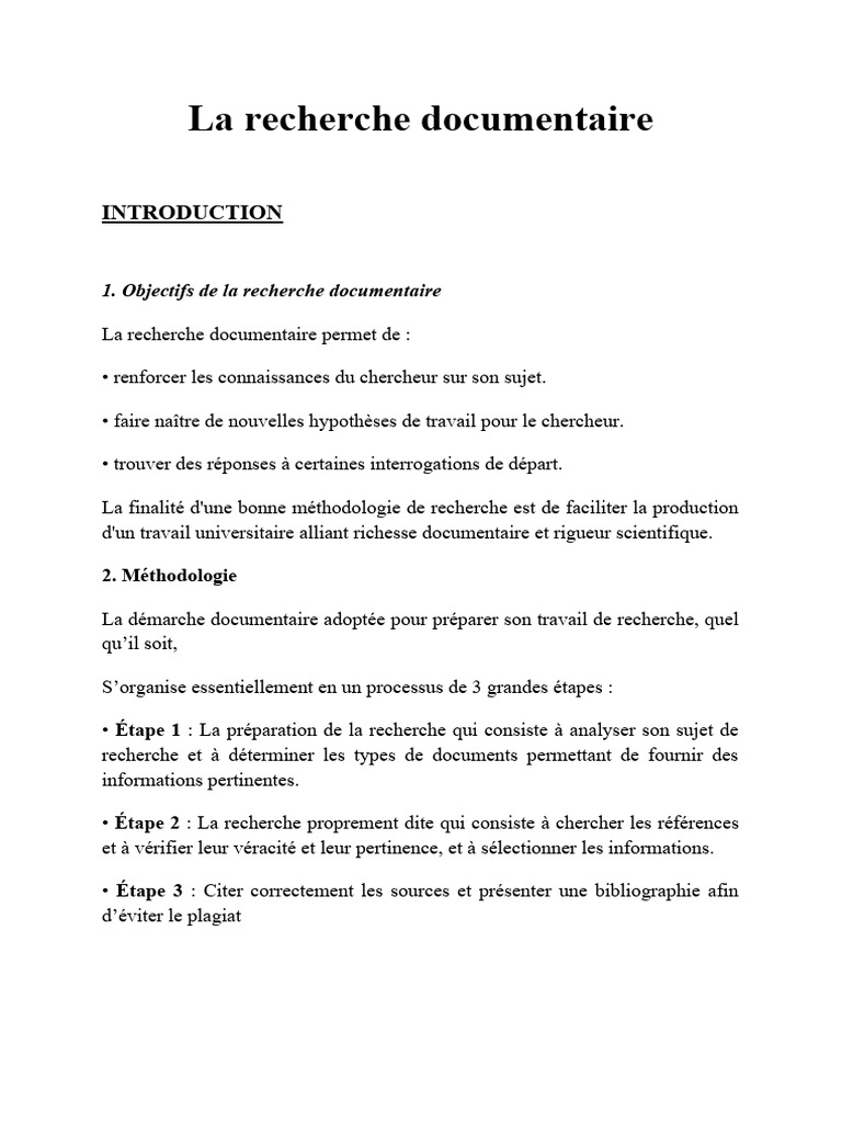 Méthodologie de recherche documentaire | PDF | Internet | Internet et Web