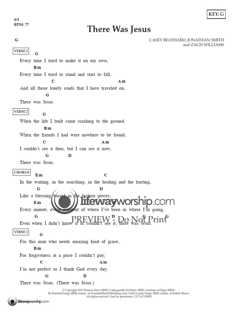 There Was Jesus - Zach Williams | PDF | Song Structure | Musical Forms