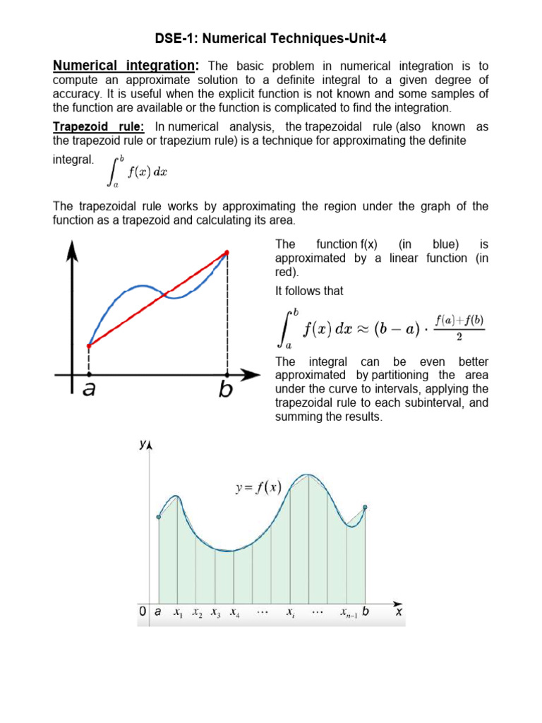 Dse 1 Unit 4 | PDF | Integral | Mathematical Relations