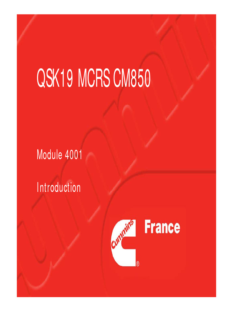4001 - QSK19 MCRS CM850 - Introduction | PDF
