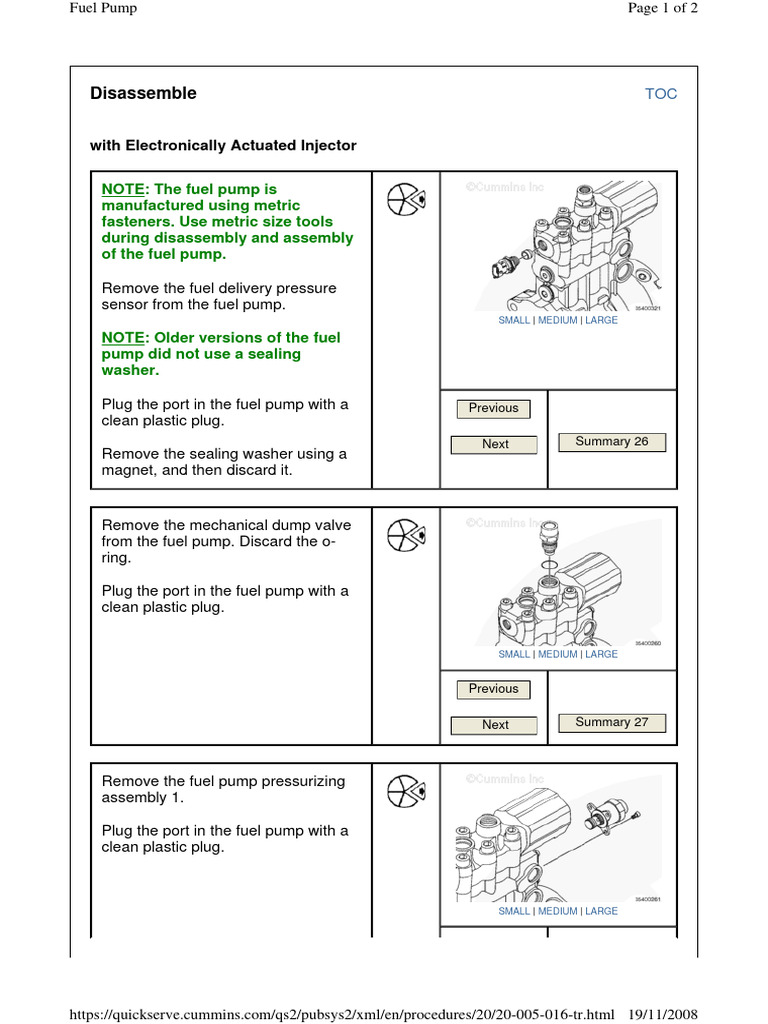 Fuel Pump - Disassemble | PDF | Pump | Screw