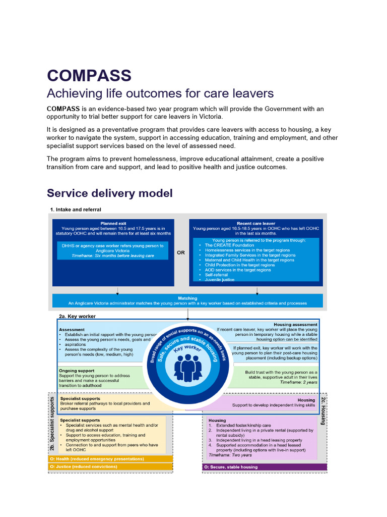 COMPASS - Achieving Life Outcomes For Care Leavers | PDF | Foster Care ...