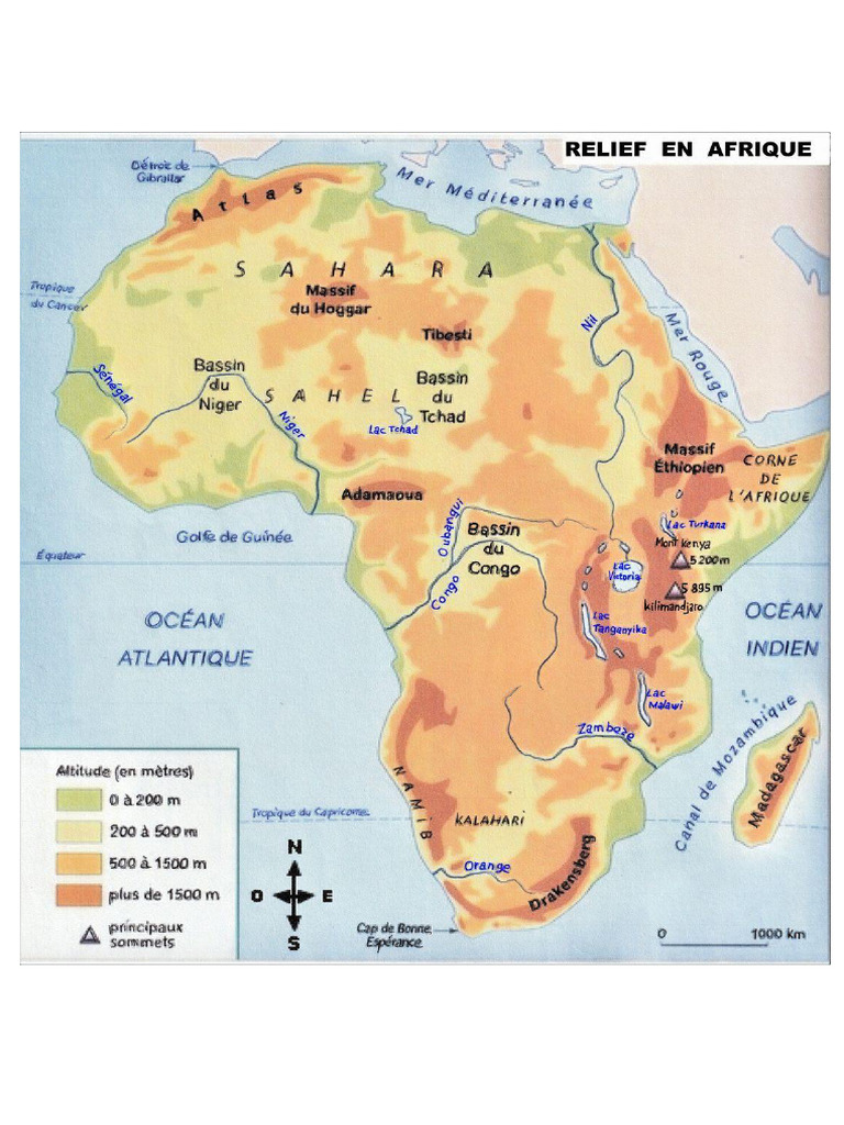 Carte Afrique Relief | PDF
