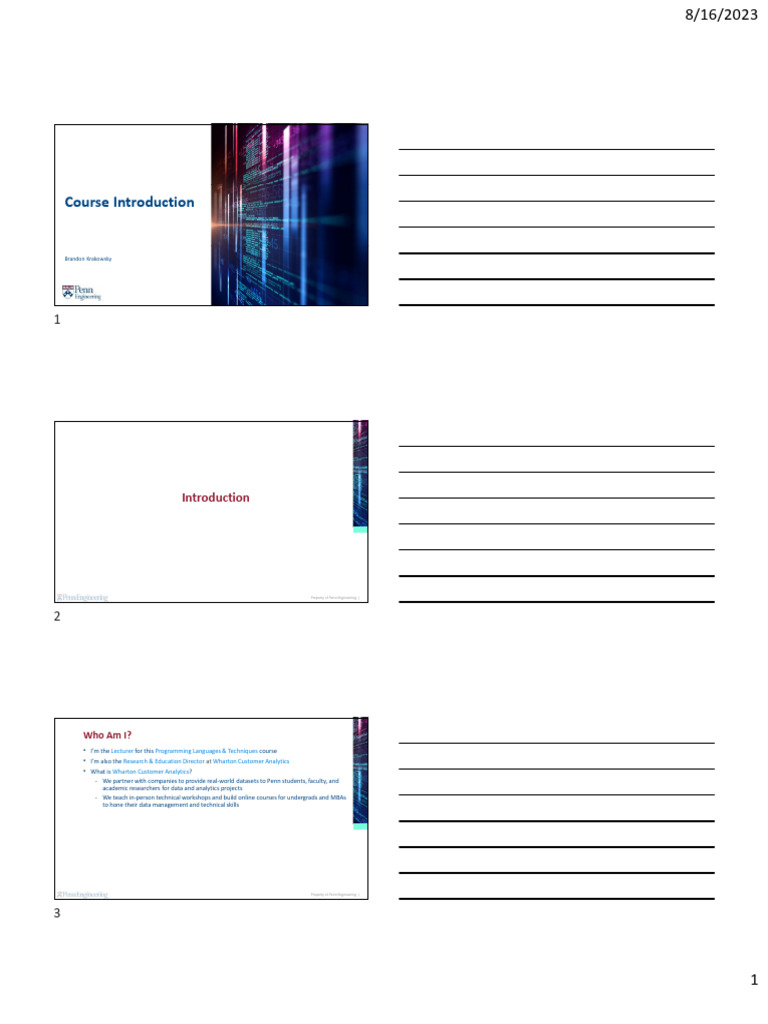 Course Introduction MOOCS - Notes | PDF | Computer Programming | Python ...