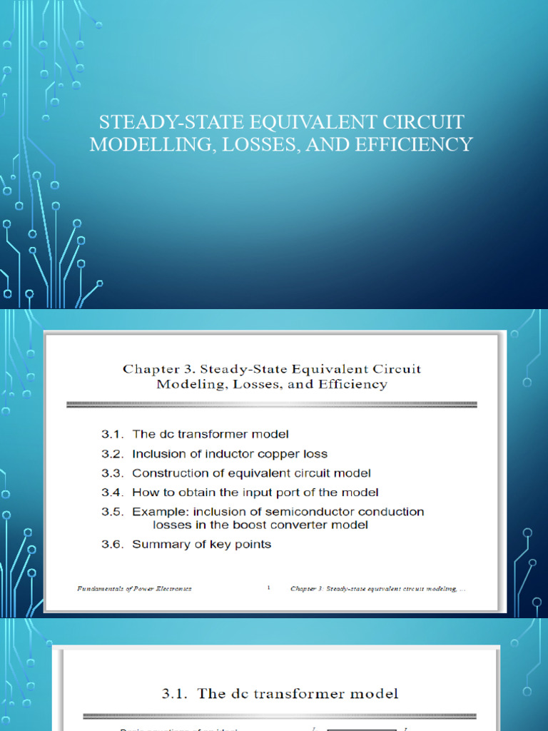 Steady State Equivalent Circuit Modelling Losses and | PDF