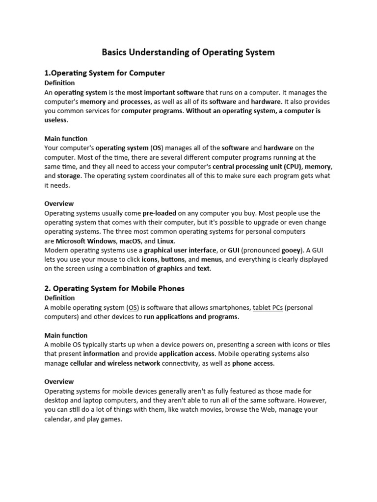 Operating System | PDF