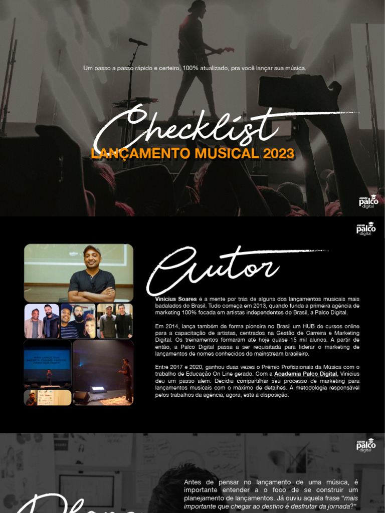 Checklist de Lançamento Musical 2023 | PDF | Marketing | YouTube