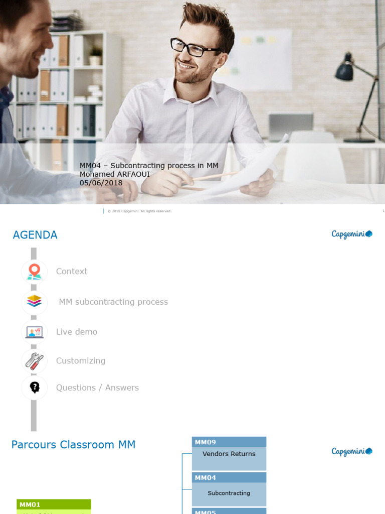 Mm04 Subcontracting Process Pdf Receipt Logistics