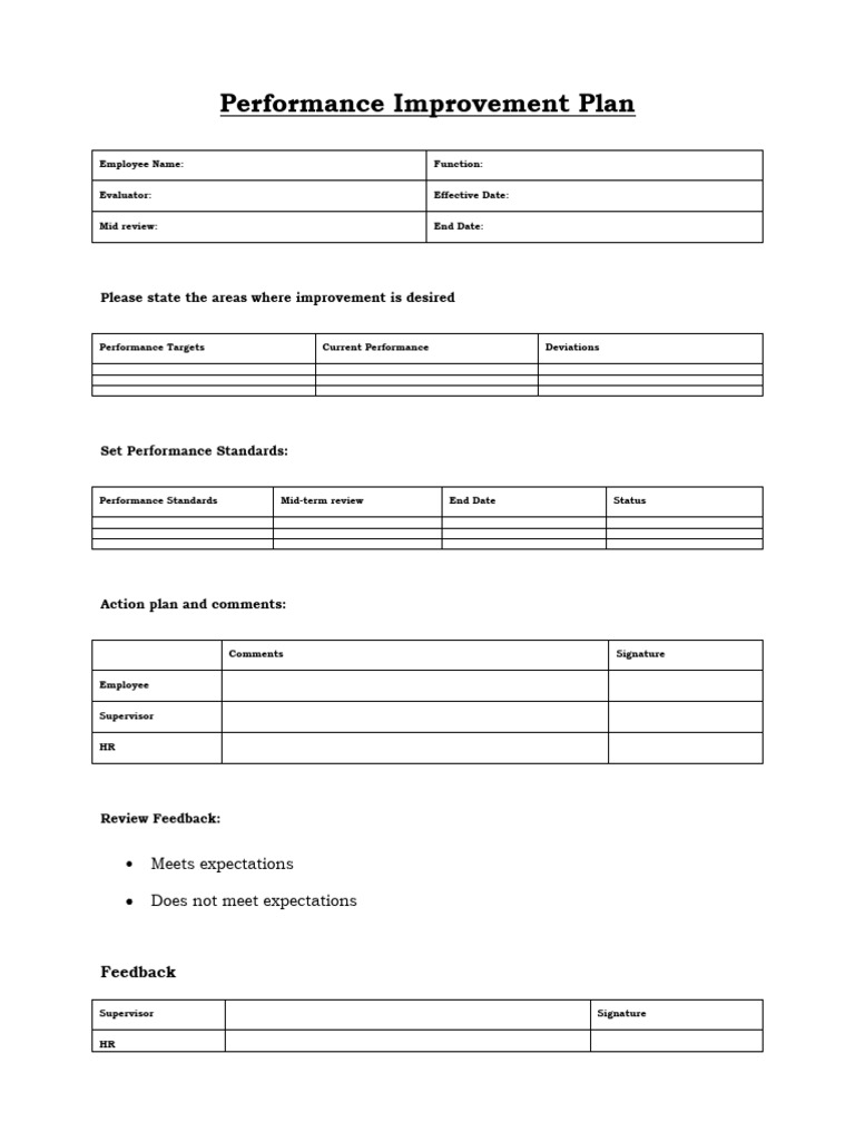 3-Performance Improvement Plan | PDF