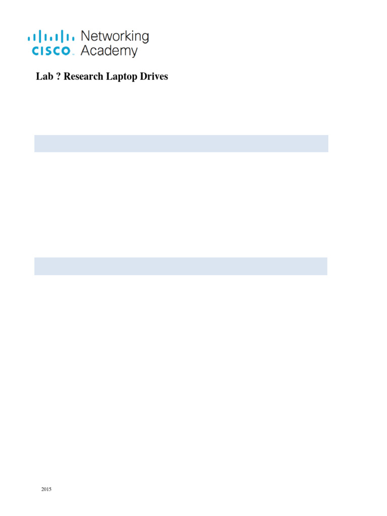 7.3.2.10 Lab - Research Laptop Drives | PDF | Solid State Drive | Laptop