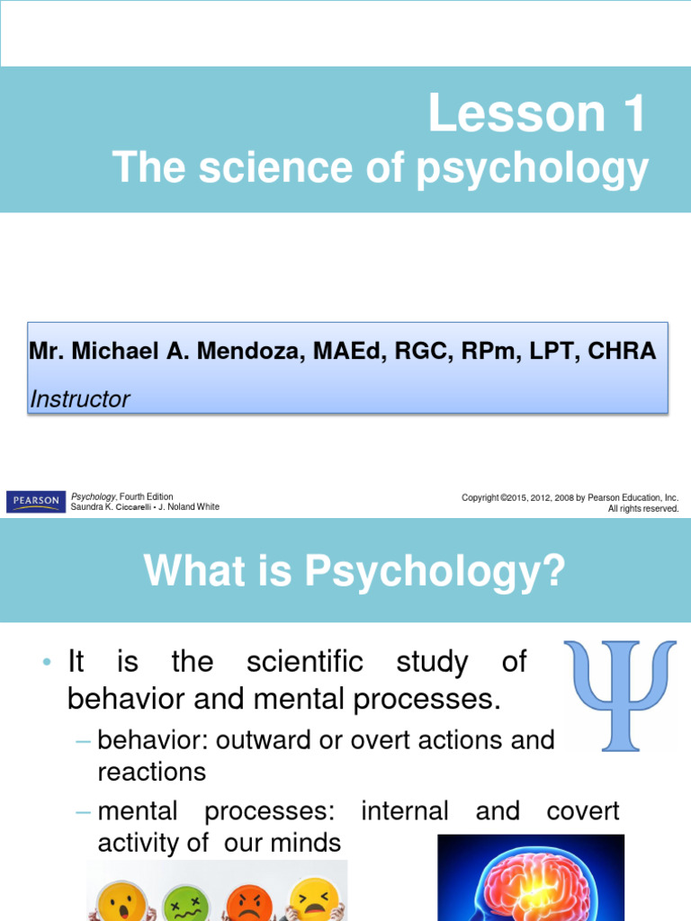 1 Introduction To Psychology | PDF | Psychology | Psychological Schools