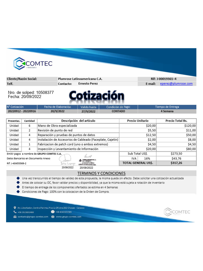 COMTEC 20220912 - 20220916 - Plumrose | PDF