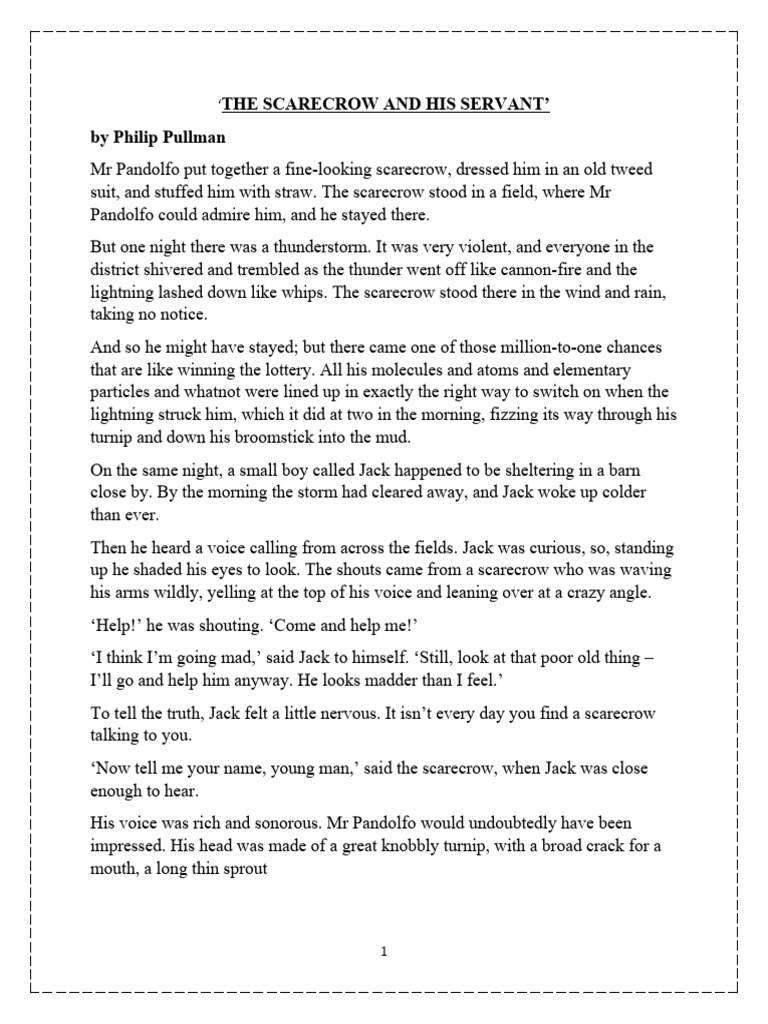 The Scarecrow and His Servant | PDF