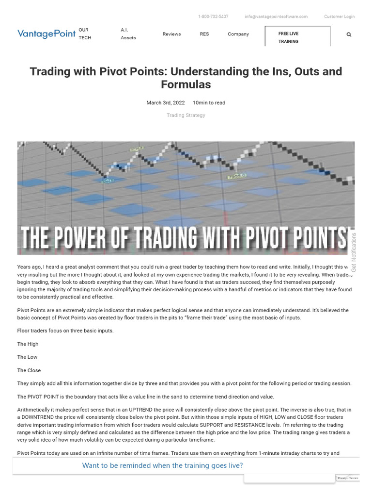 Trading With Pivot Points - Understanding The Ins, Outs and Formulas ...
