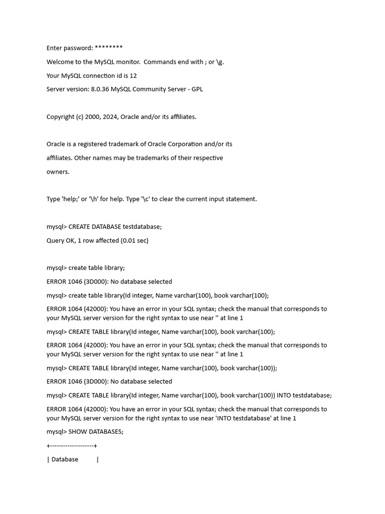 Command | PDF | My Sql | Databases Command | PDF | My Sql | Databases