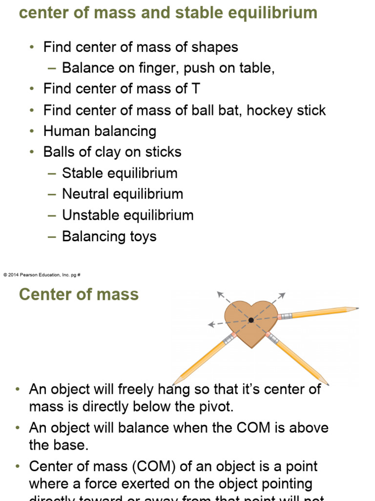 Center of Mass and Stability | PDF | Center Of Mass | Force