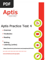Aptis Web Aptis Advance Key Tests 1-4 | PDF