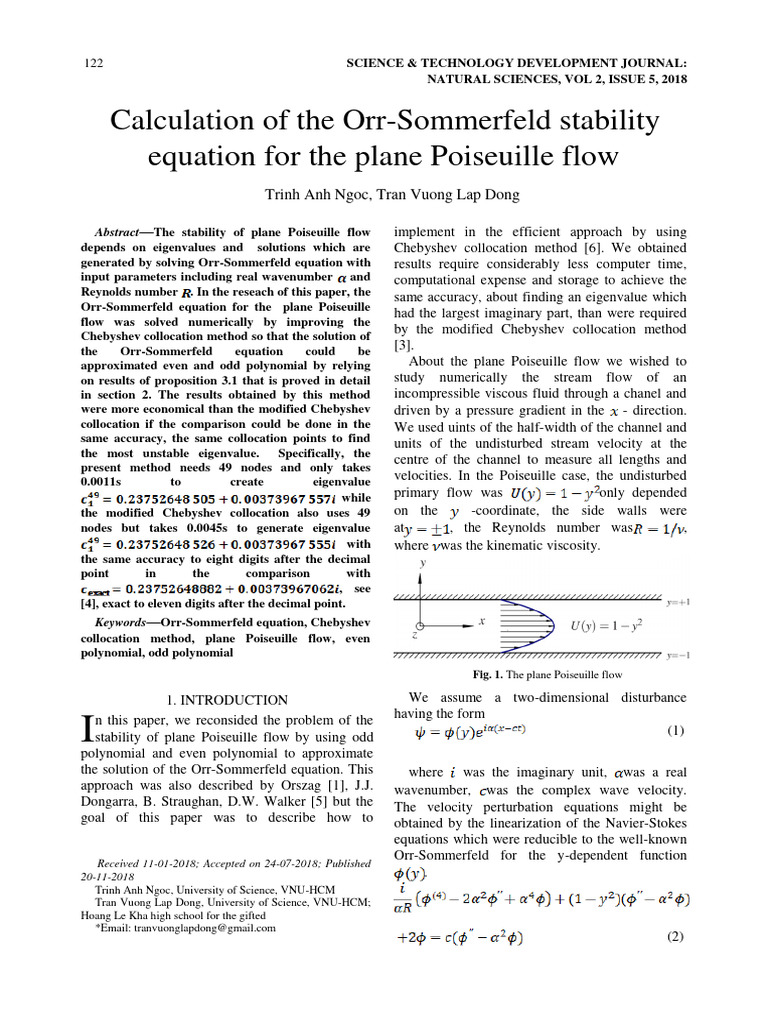 Calculation of The Orr-Sommerfeld Stability Equati | PDF | Matrix (Mathematics) | Eigenvalues ...