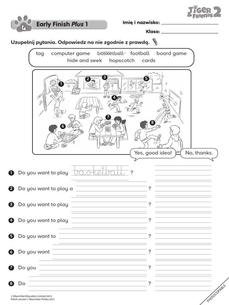 Tiger&Friends 2 - TRF - Unit 4 - Early Finish Plus 1 | PDF