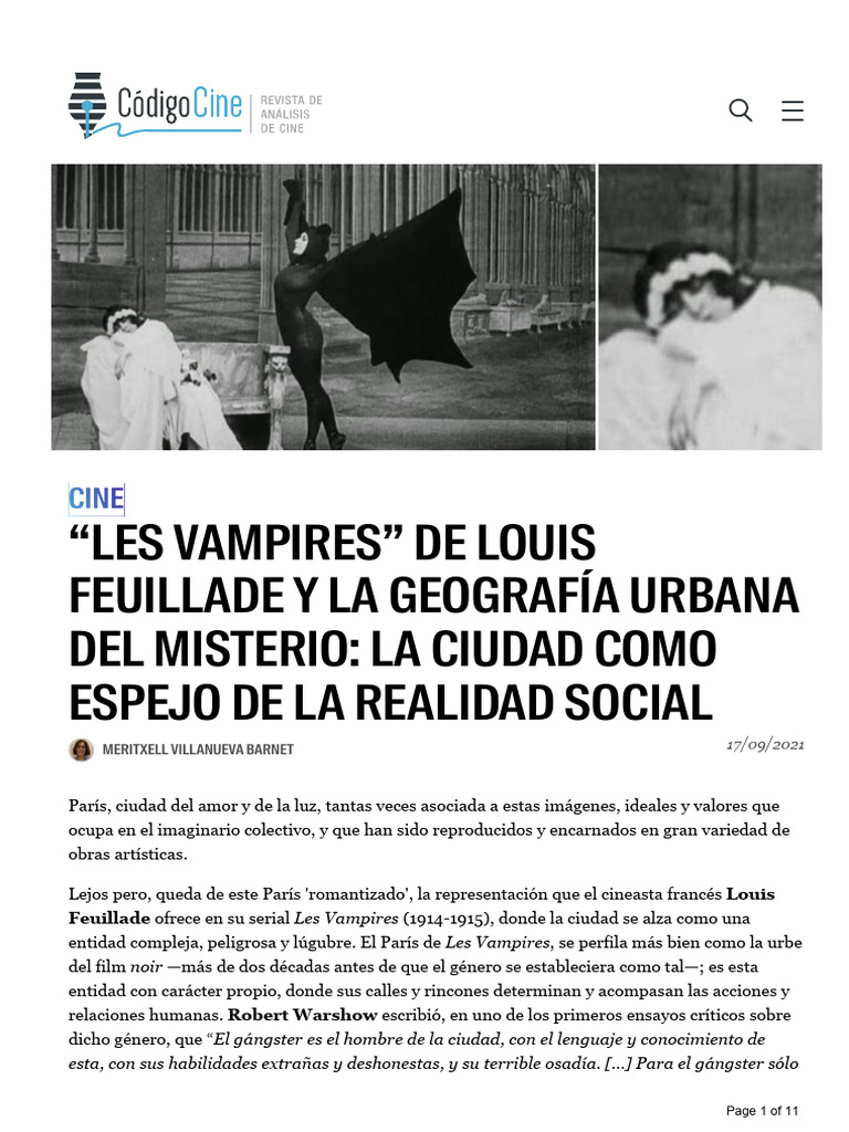 Les Vampires codigocine | PDF | París | Conspiración