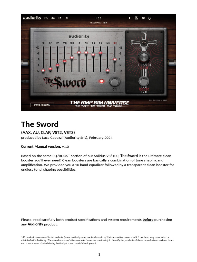 Audiority TheSword Manual | Download Free PDF | License | Computing